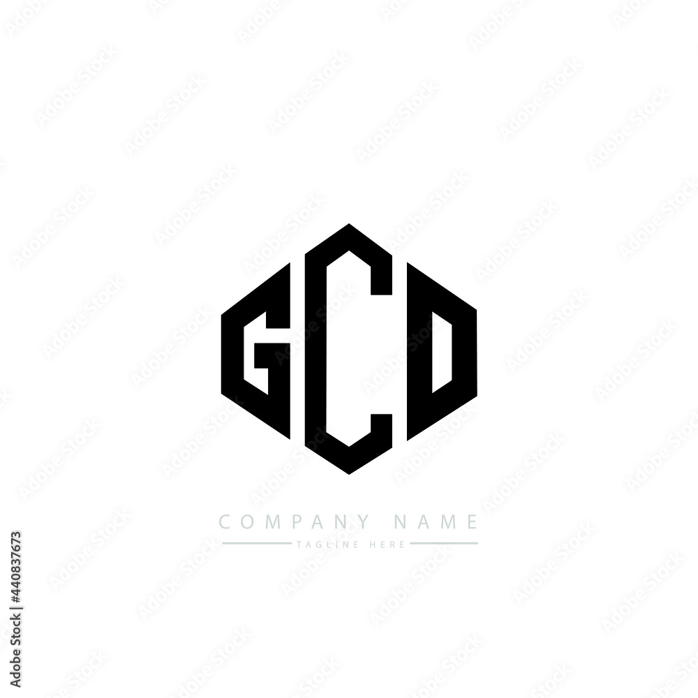 GCO letter logo design with polygon shape. GCO polygon logo monogram ...
