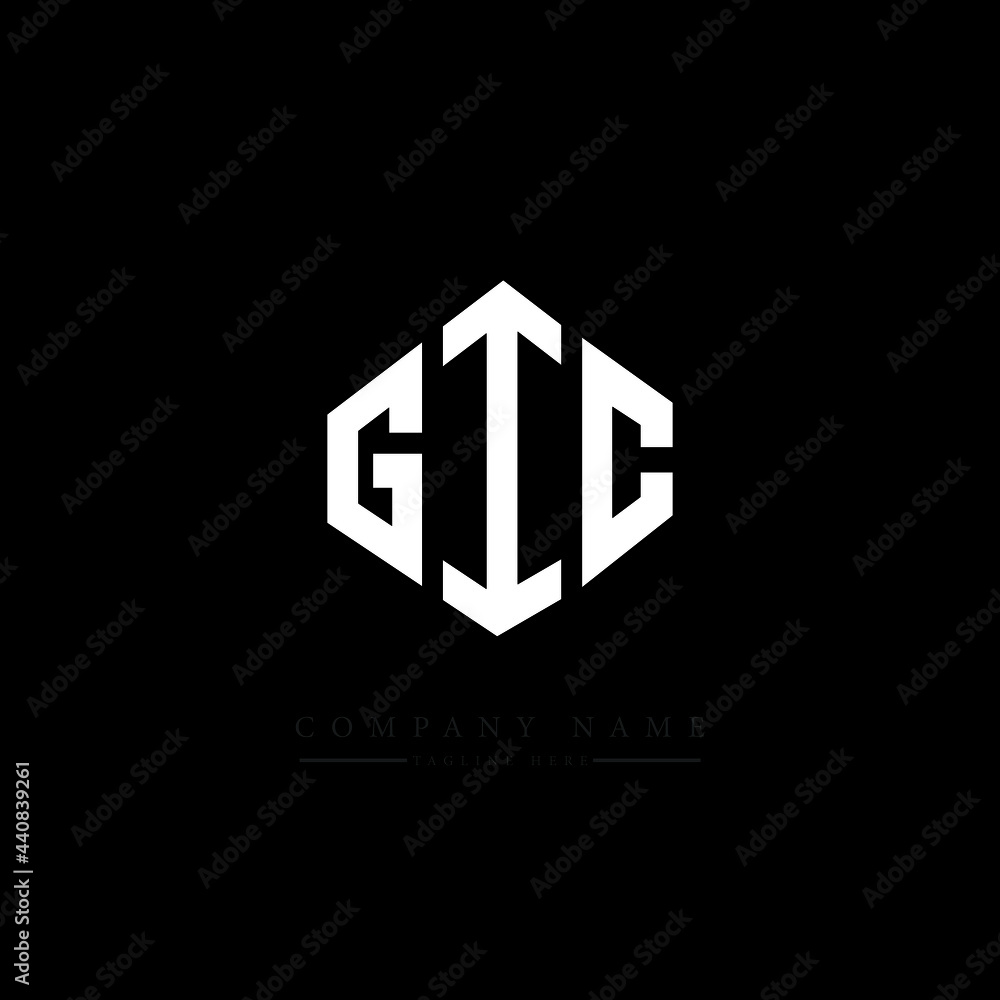 GIC letter logo design with polygon shape. GIC polygon logo monogram ...