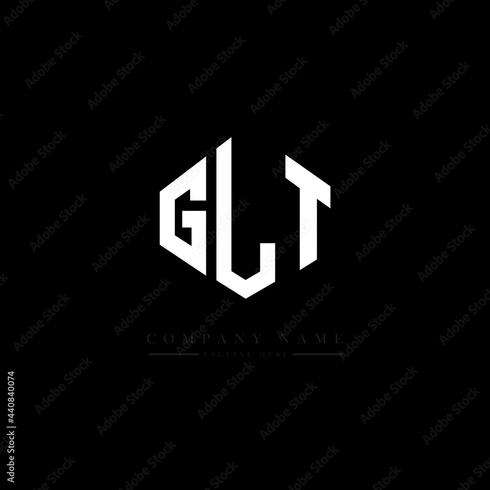 GLT letter logo design with polygon shape. GLT polygon logo monogram ...