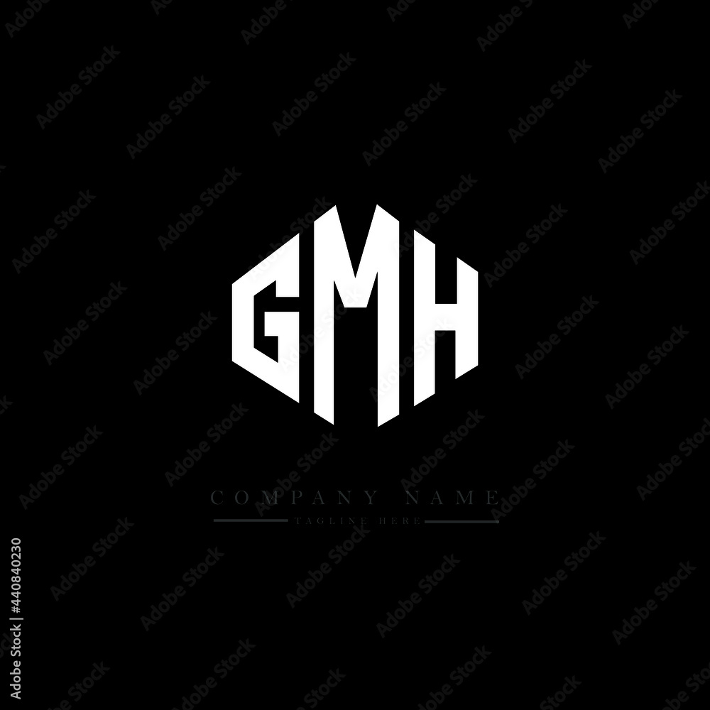 GMH letter logo design with polygon shape. GMH polygon logo monogram ...