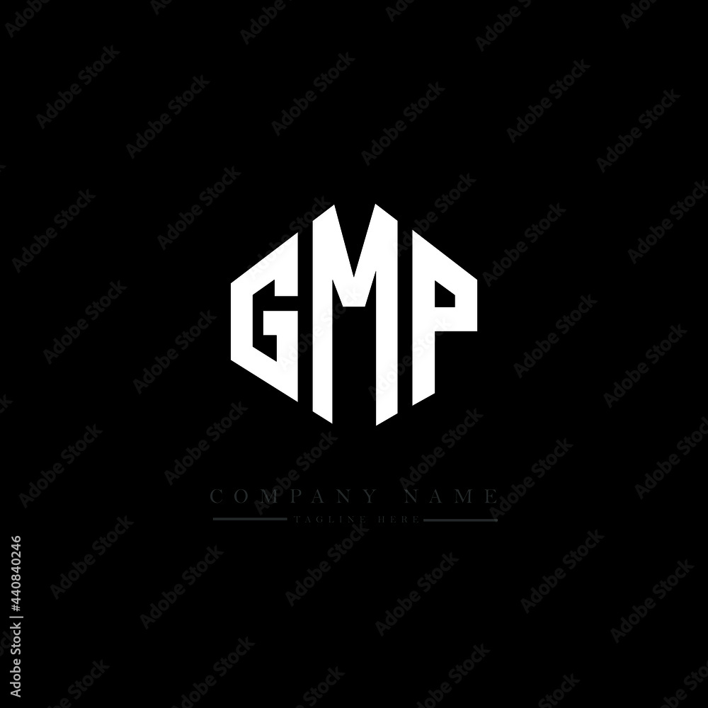 GMP letter logo design with polygon shape. GMP polygon logo monogram ...