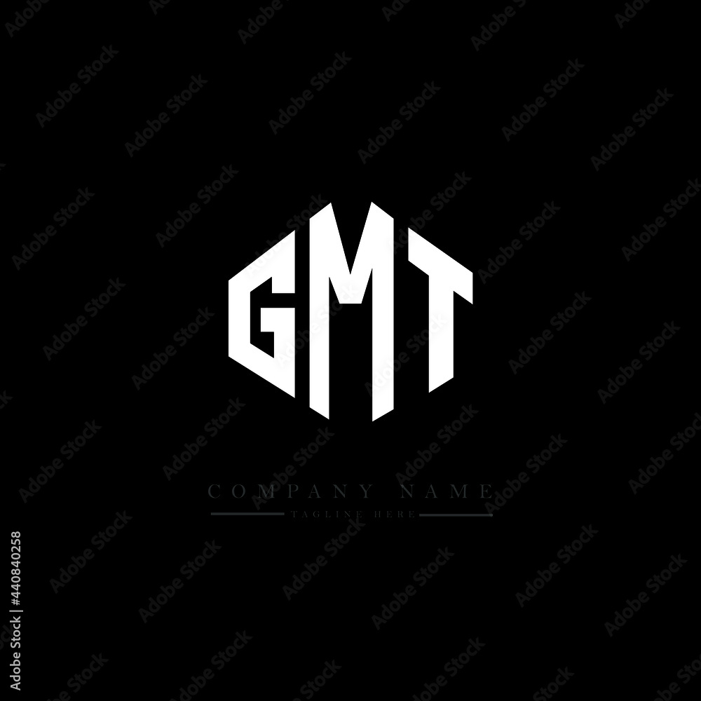 GMT letter logo design with polygon shape. GMT polygon logo monogram ...