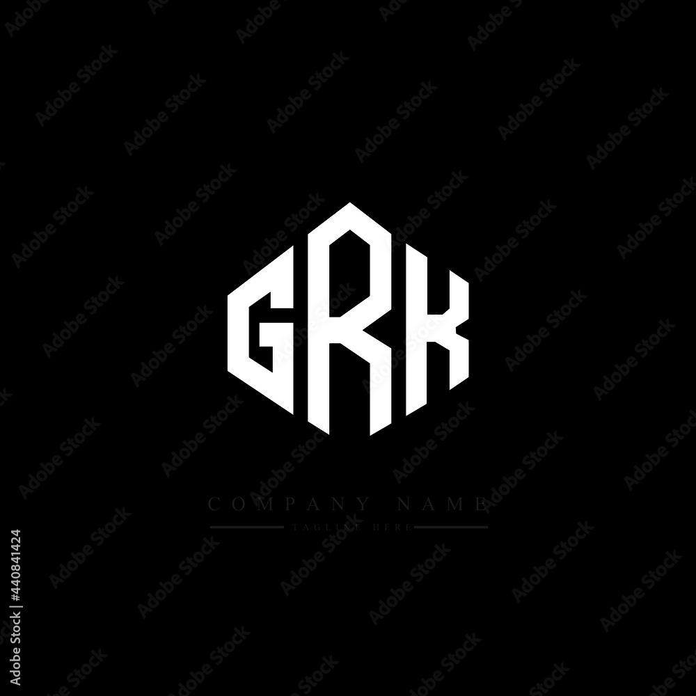 GRK letter logo design with polygon shape. GRK polygon logo monogram ...