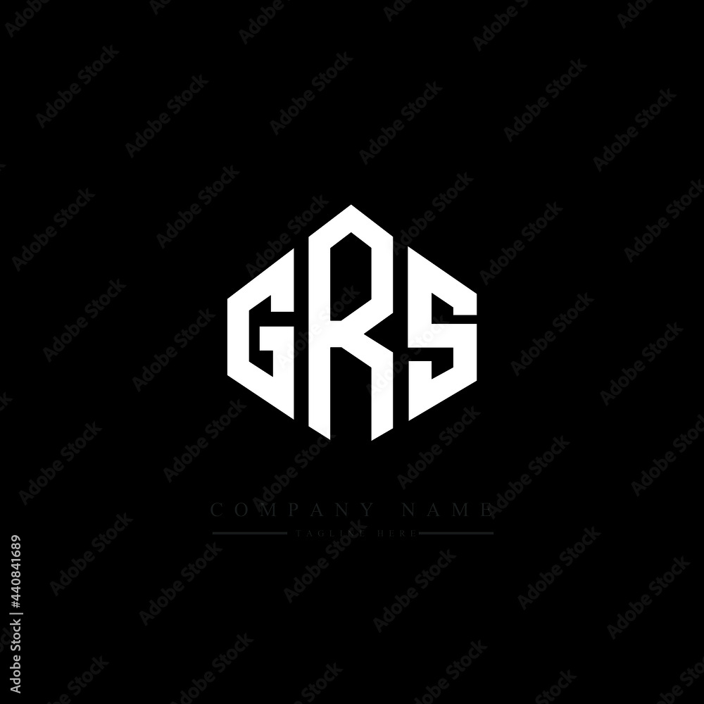 GRS letter logo design with polygon shape. GRS polygon logo monogram ...