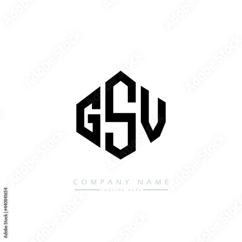 GSV letter logo design with polygon shape. GSV polygon logo monogram ...
