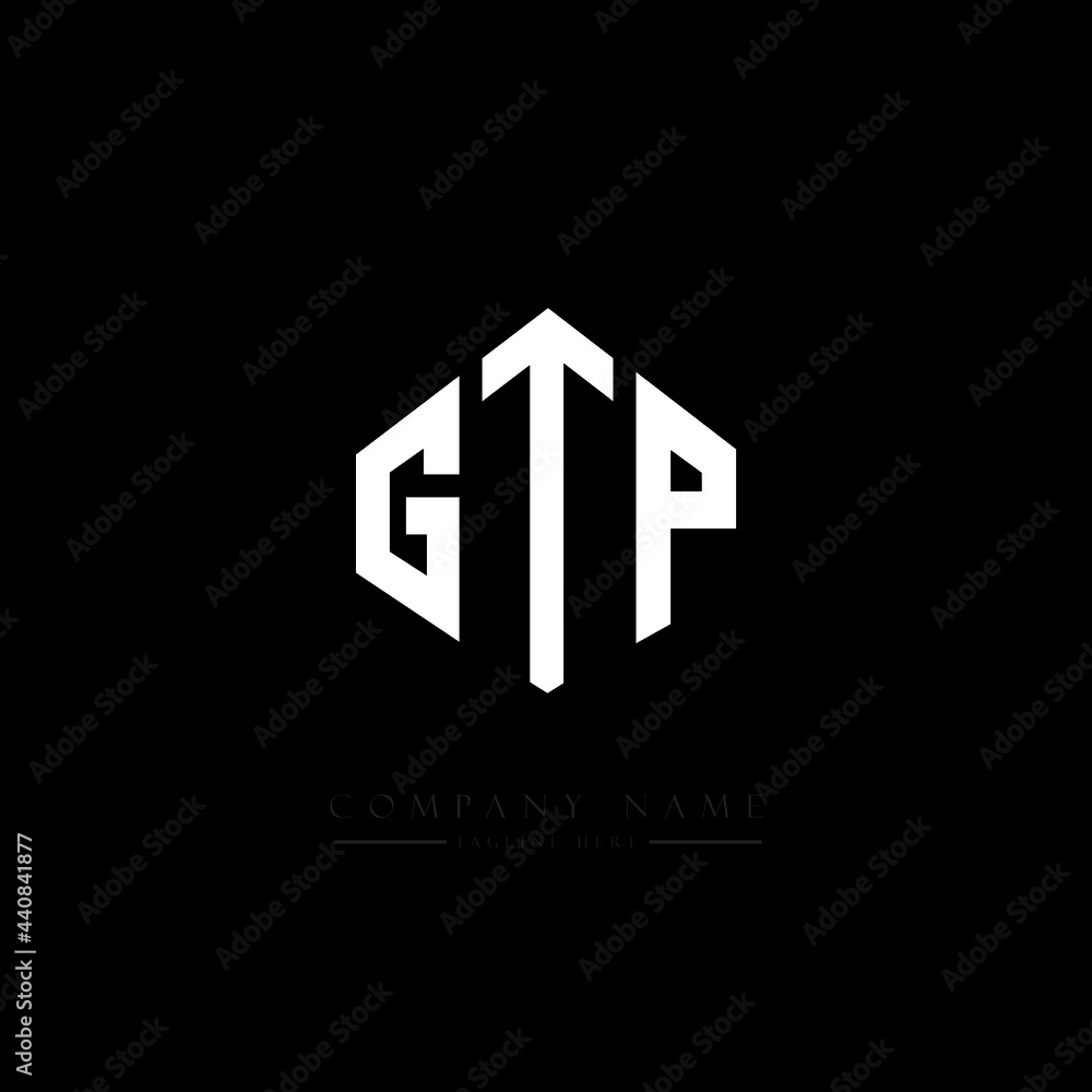 GTP letter logo design with polygon shape. GTP polygon logo monogram ...