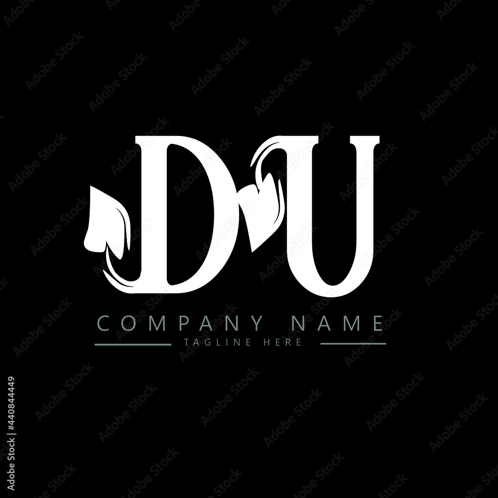 DU letter logo design. DU letter with leaf shape. DU Creative two ... DU letter logo design. DU letter with leaf shape. DU Creative two ...