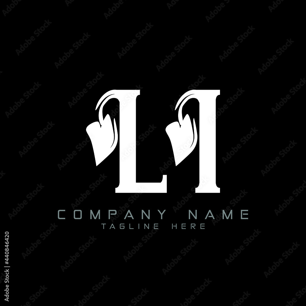 LI letter logo design. LI letter with leaf shape. LI Creative two ...