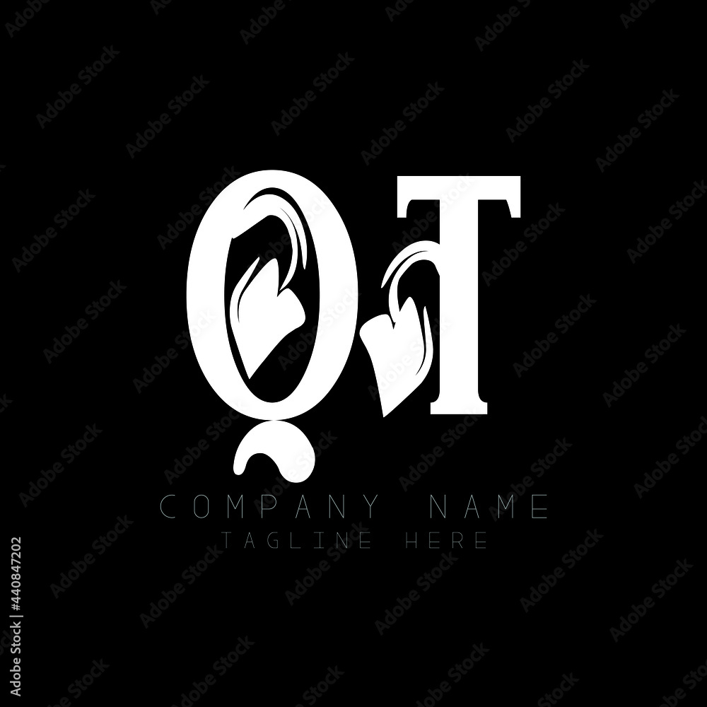 QT letter logo design. QT letter with leaf shape. QT Creative two ... QT letter logo design. QT letter with leaf shape. QT Creative two ...