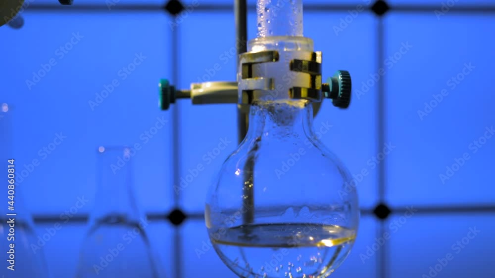 Synthesis of organic matter in a chemical laboratory. Distillation of ...