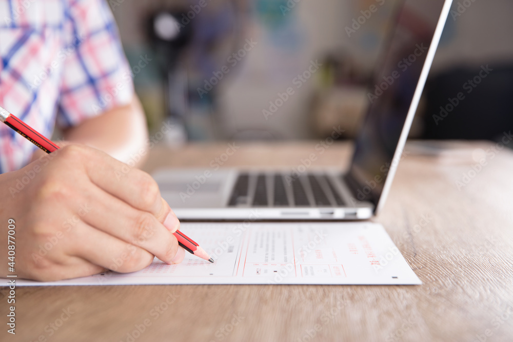 Self-service network mock exam Stock Photo | Adobe Stock