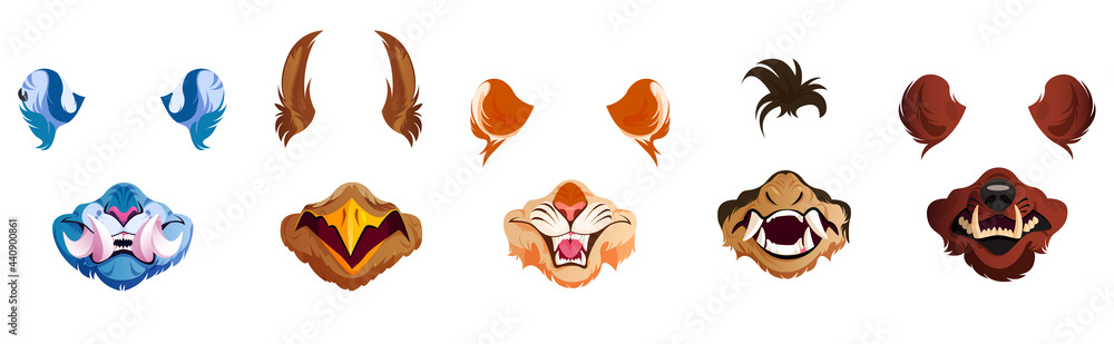 Face filter with animal masks for selfie photo, video chat and social ...
