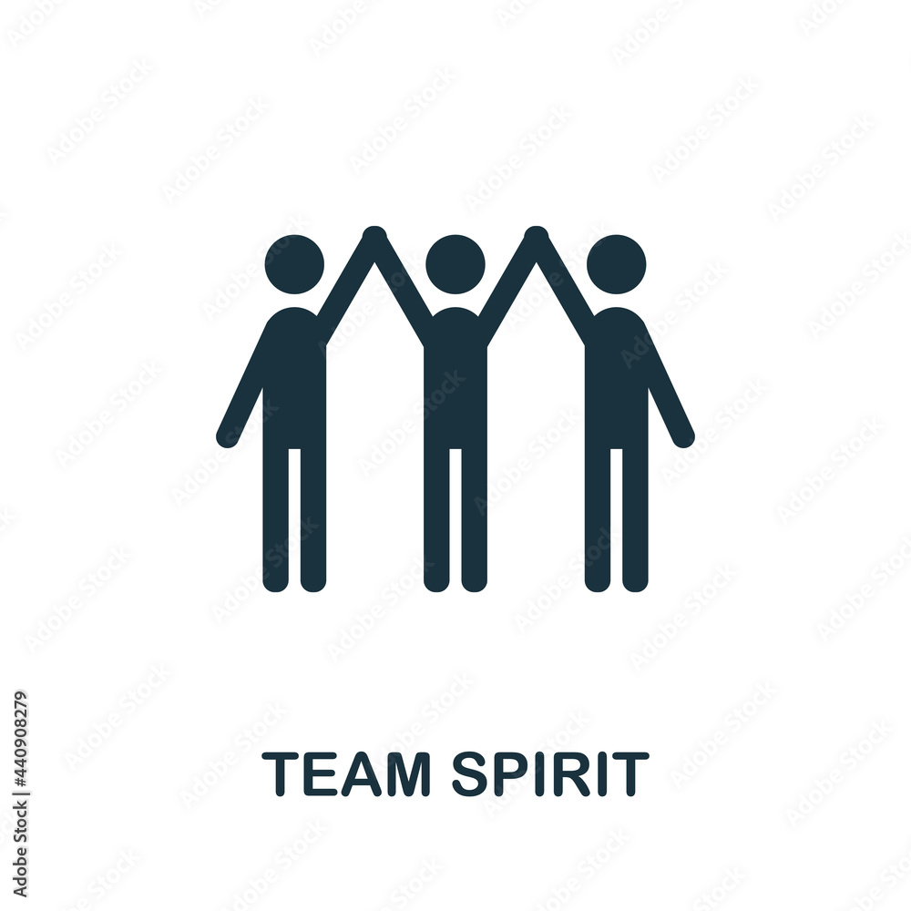 Team Spirit icon. Monochrome simple element from soft skill collection ...