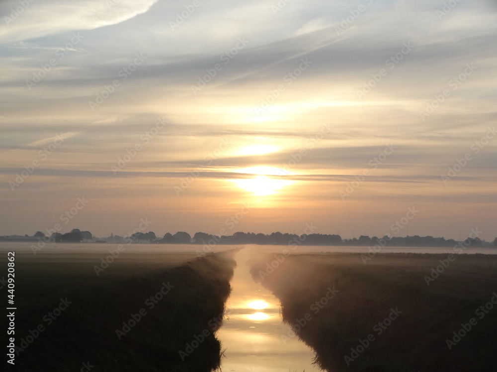 Sunscape. Panoramic background. Interplay of sun and clouds. Landscape ...