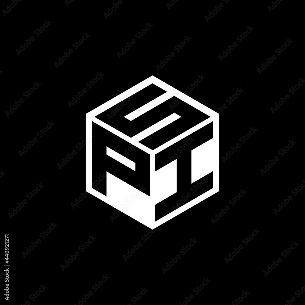 PIS letter logo design with black background in illustrator, vector ...