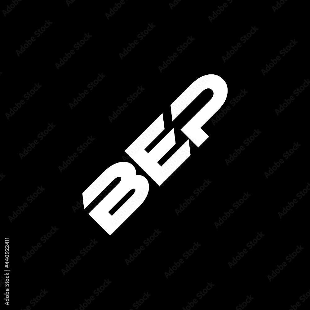 BEP letter logo design with black background in illustrator, vector ...