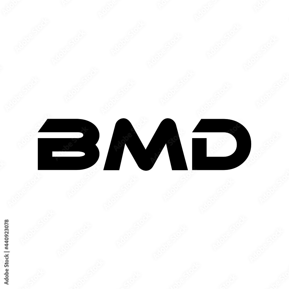 BMD letter logo design with white background in illustrator, vector ...
