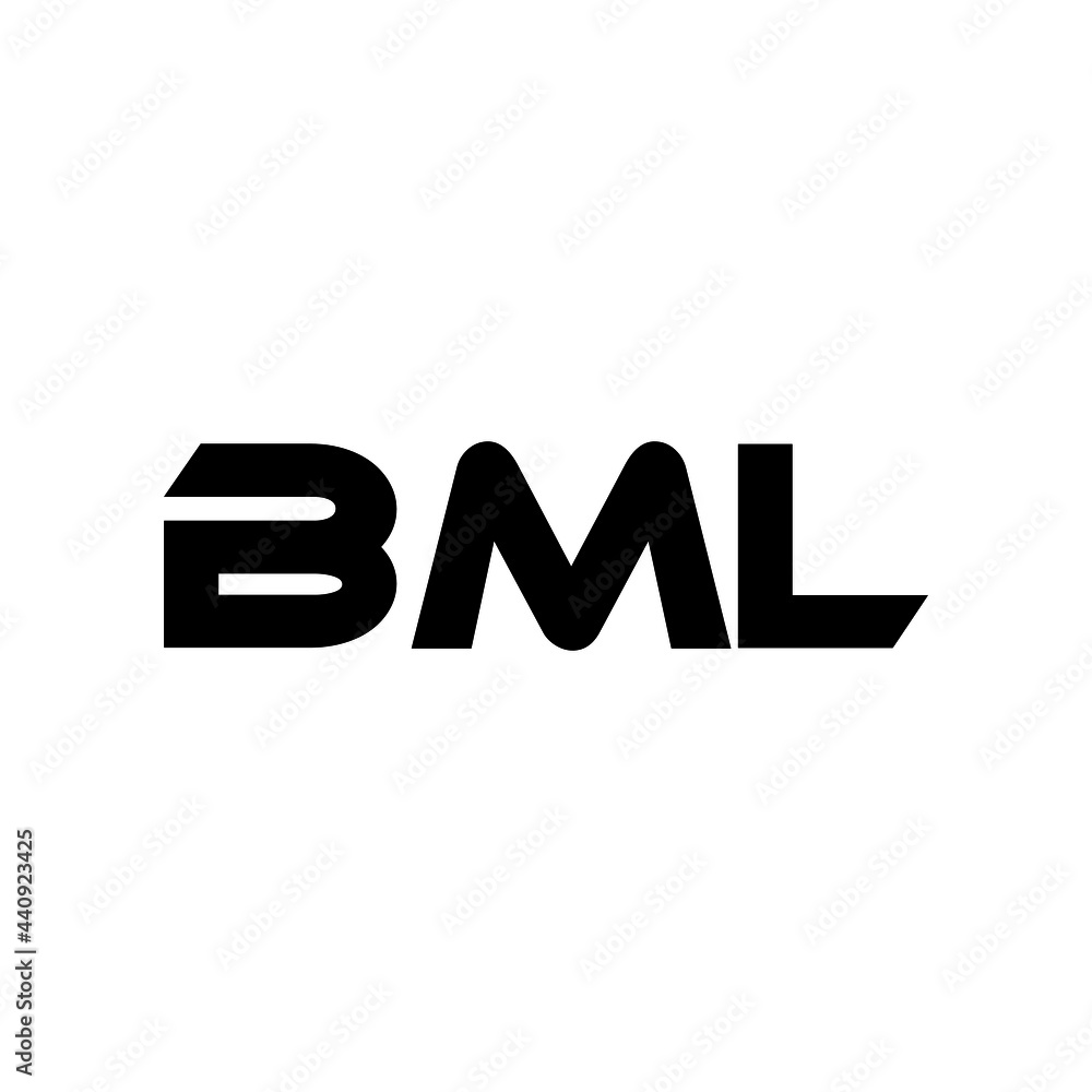 BML letter logo design with white background in illustrator, vector ...