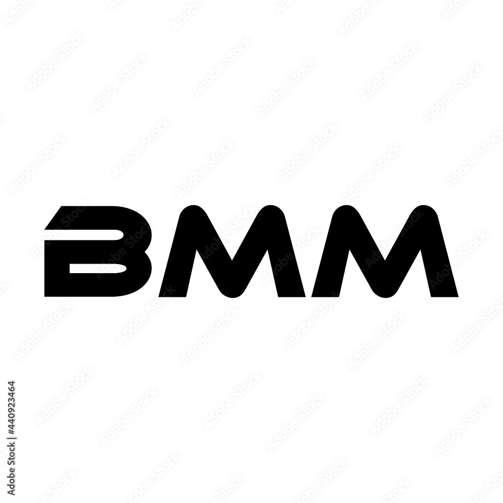 BMM letter logo design with white background in illustrator, vector ...