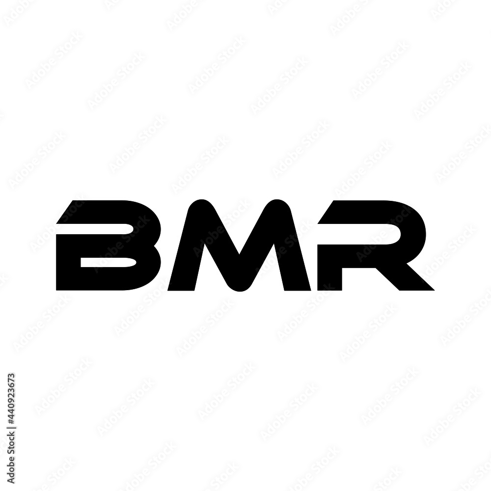 Vecteur Stock BMR letter logo design with white background in ...