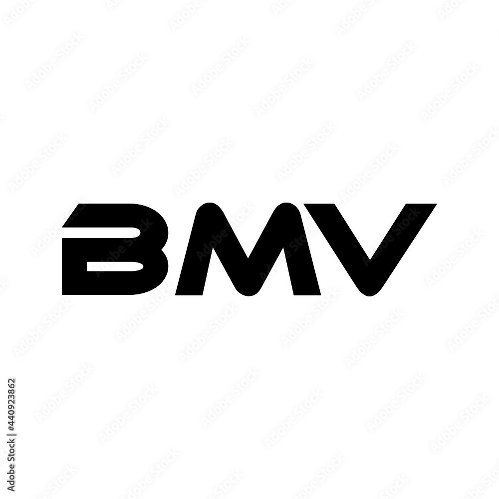 BMV letter logo design with white background in illustrator, vector ...