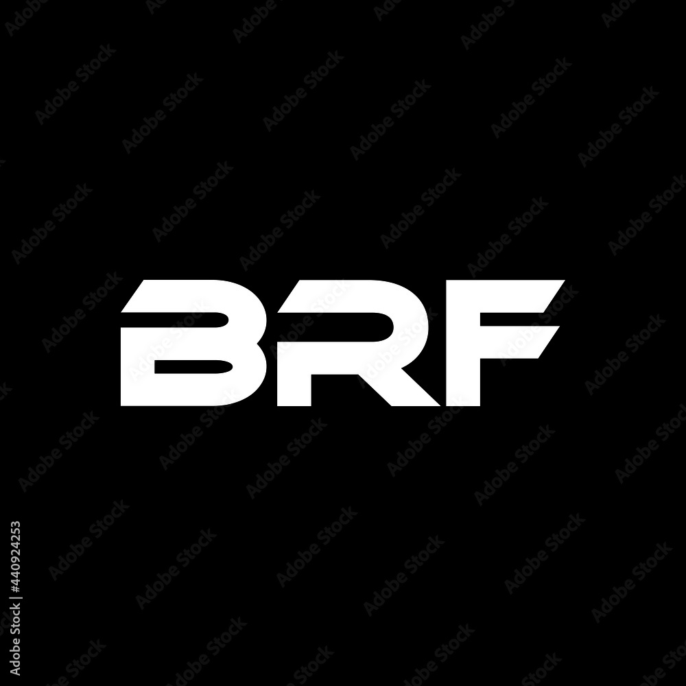 BRF letter logo design with black background in illustrator, vector ...