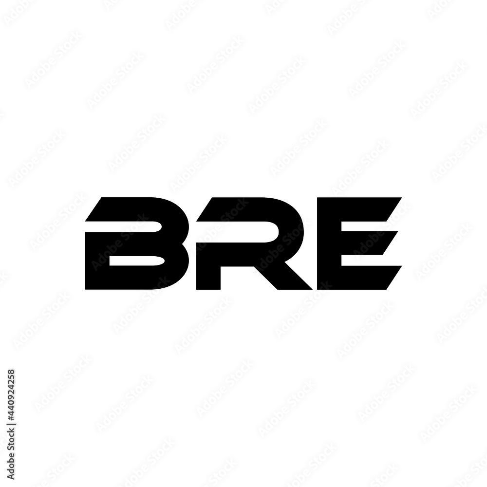 BRE letter logo design with white background in illustrator, vector ...
