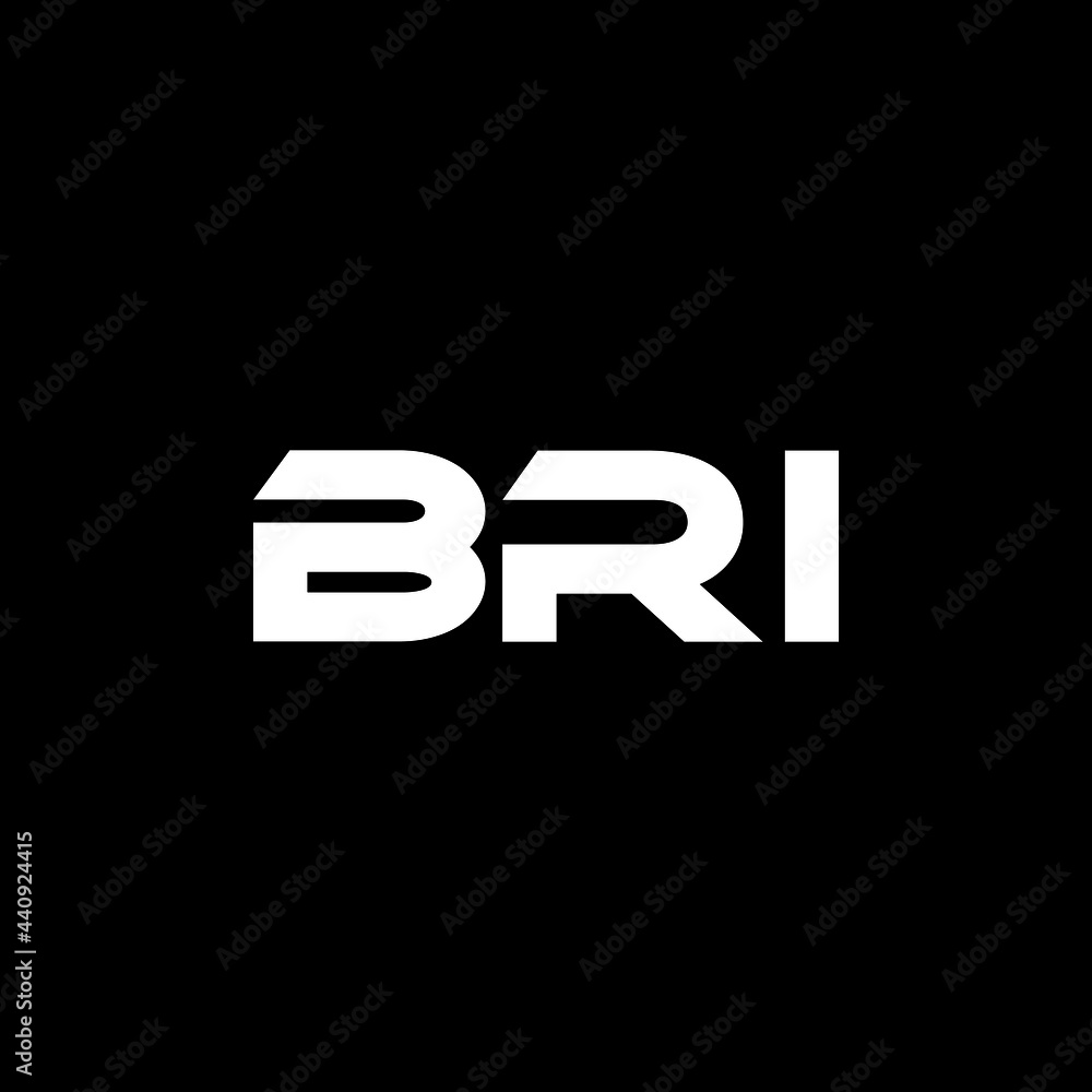 BRI letter logo design with black background in illustrator, vector ...