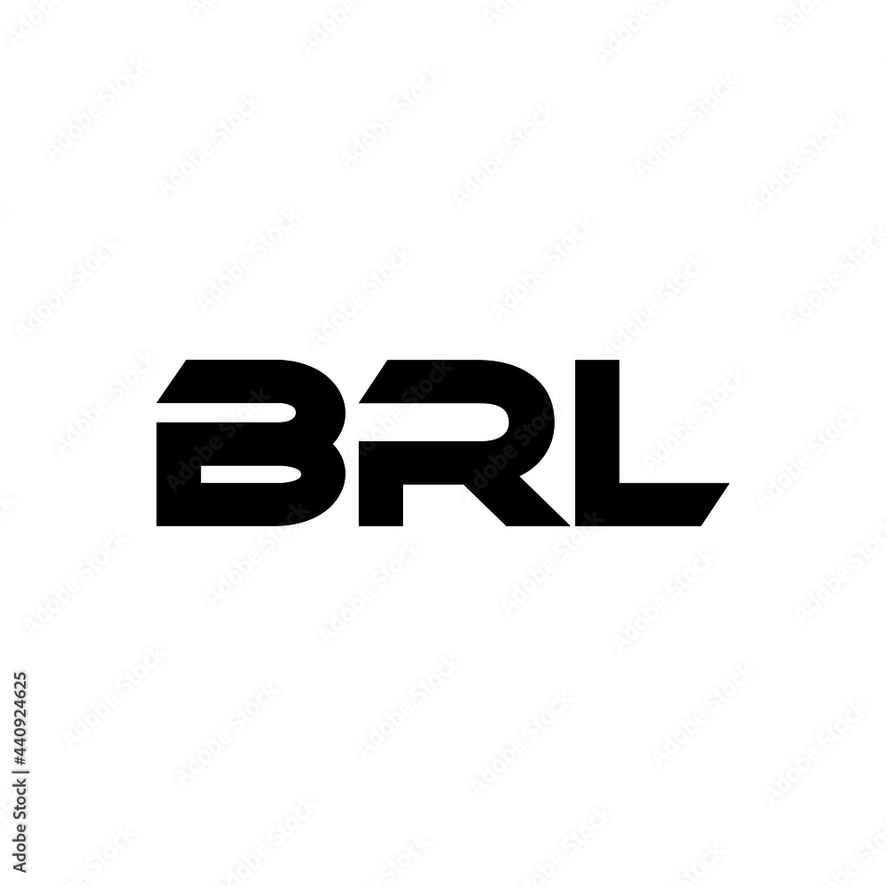 BRL letter logo design with white background in illustrator, vector ...