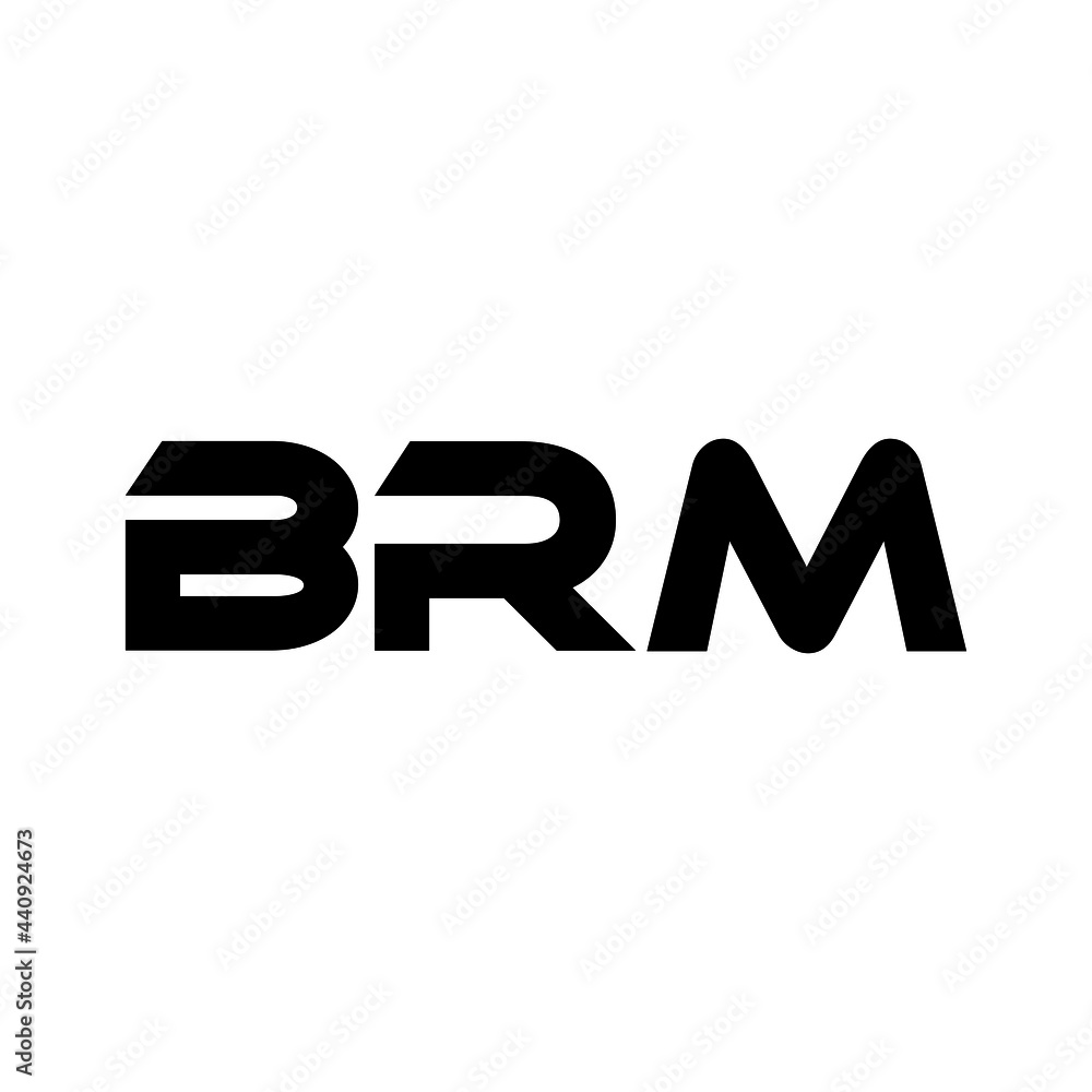 BRM letter logo design with white background in illustrator, vector ...