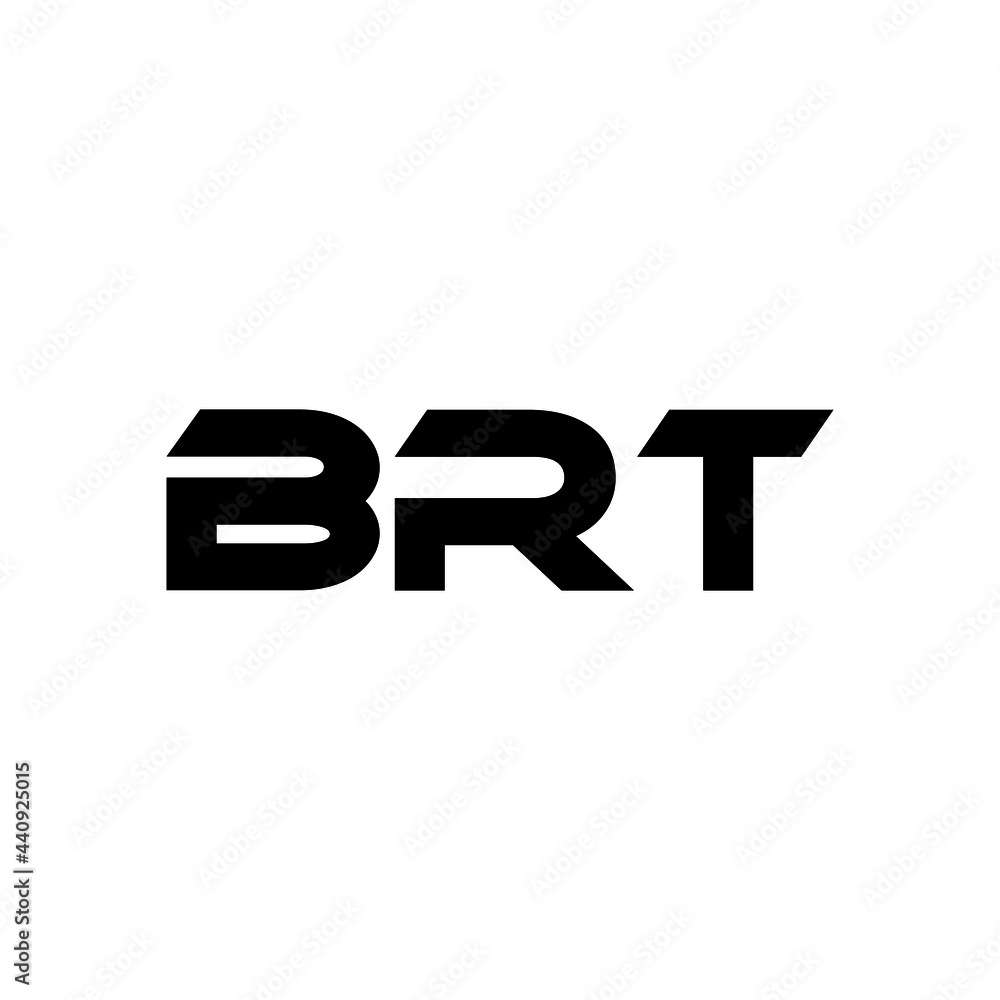 BRT letter logo design with white background in illustrator, vector ...