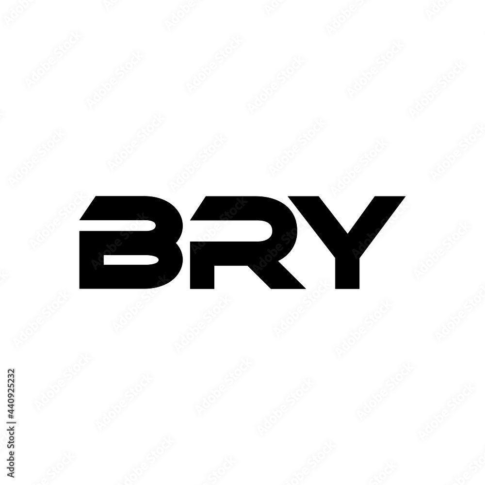 Vecteur Stock BRY letter logo design with white background in illustrator, vector logo modern ...