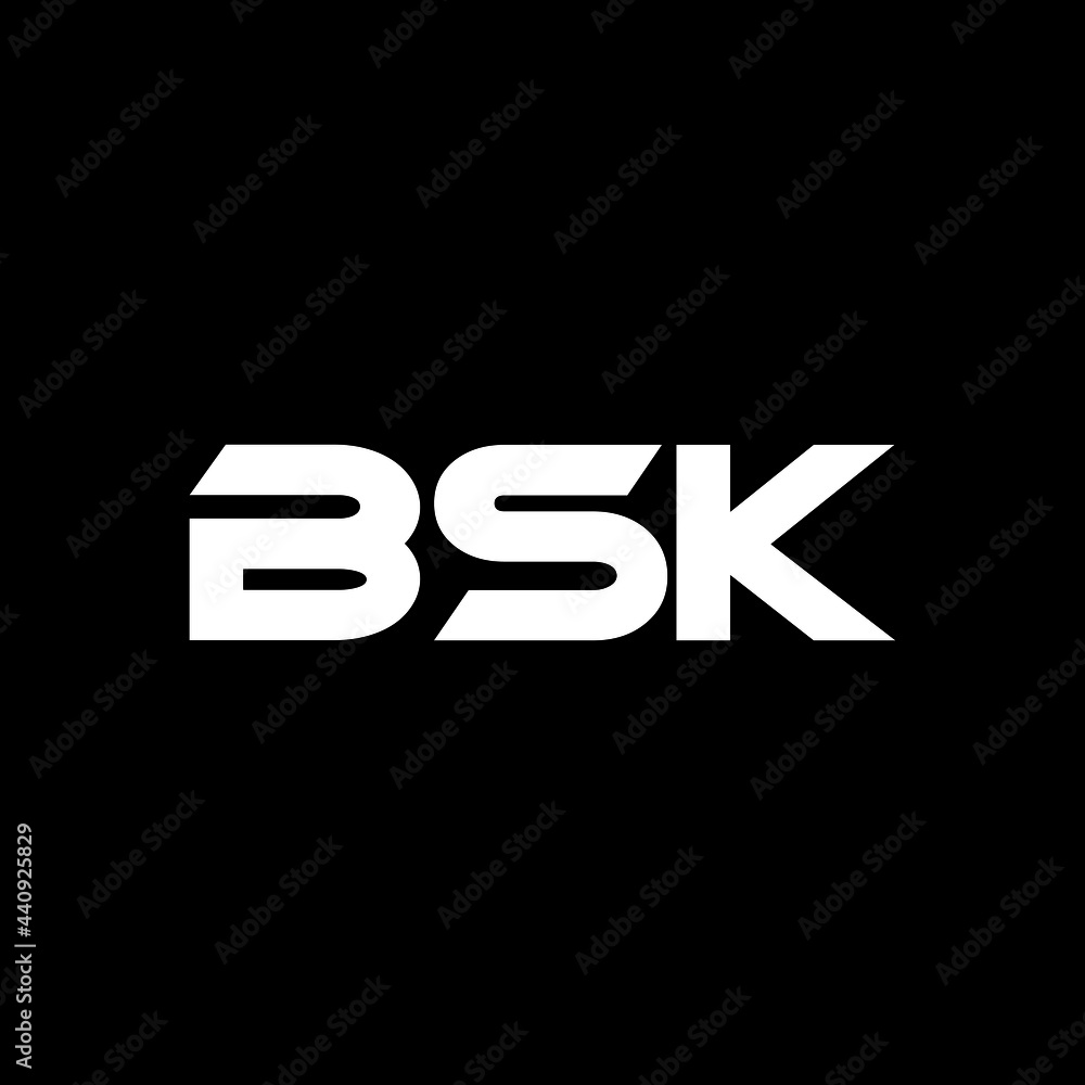 RSK letter logo design with black background in illustrator, vector ...