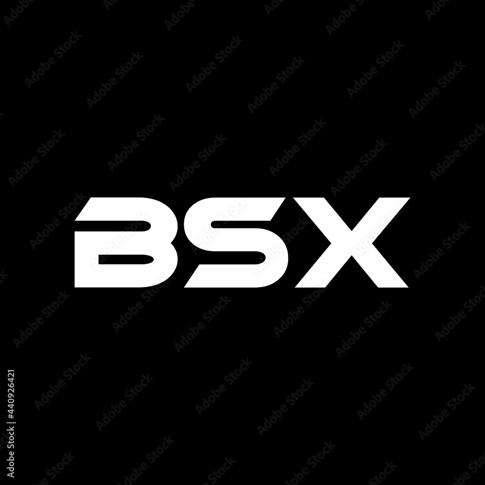 RSX letter logo design with black background in illustrator, vector ...