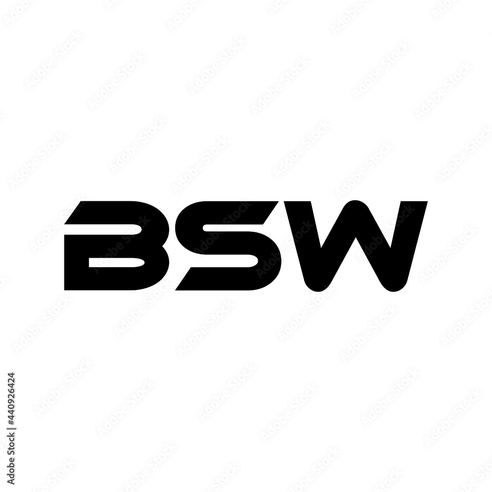 RSW letter logo design with white background in illustrator, vector ...