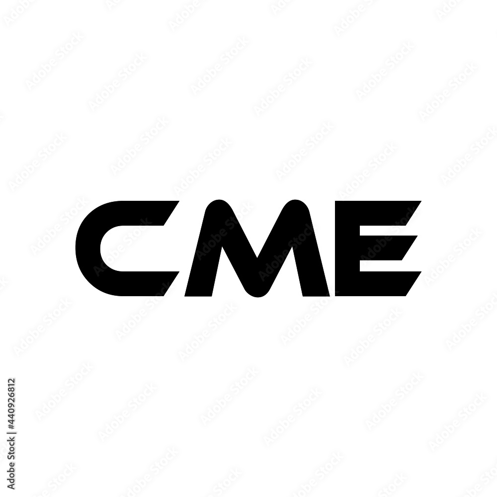 CME letter logo design with white background in illustrator, vector ...