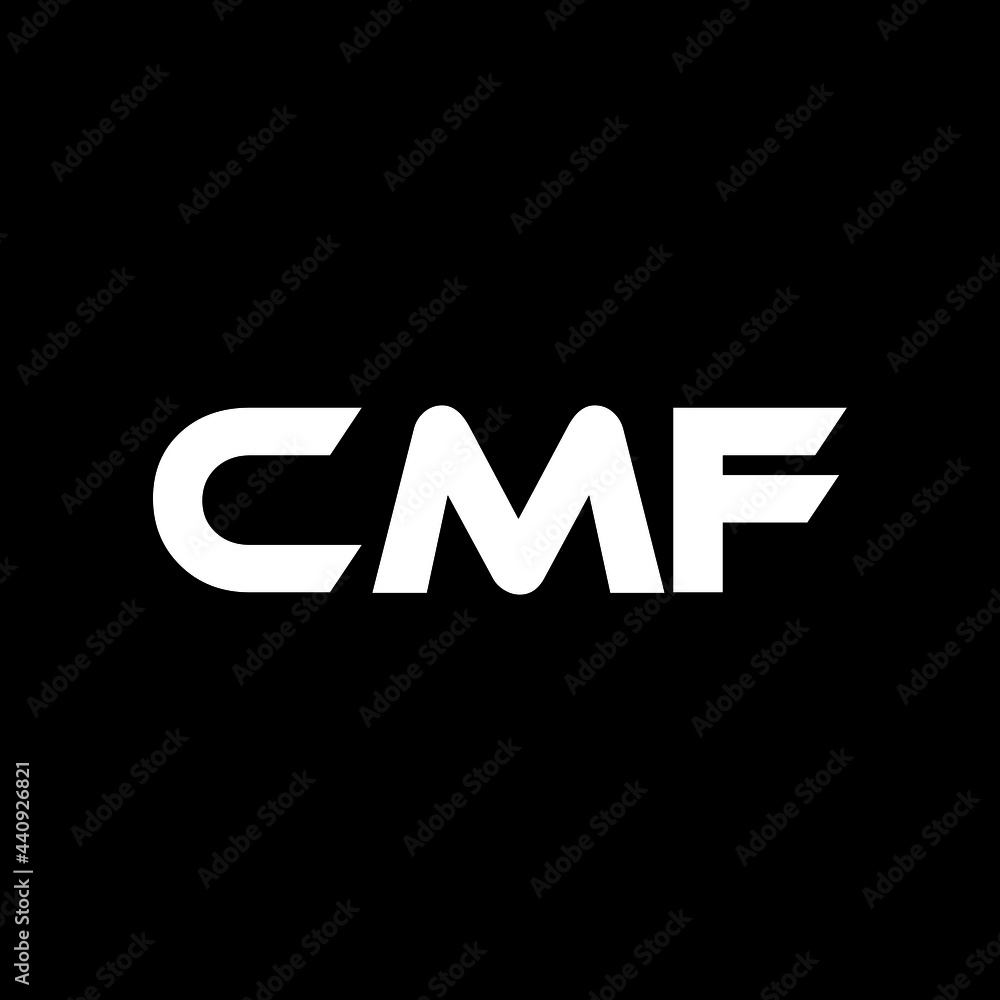 CMF letter logo design with black background in illustrator, vector ...