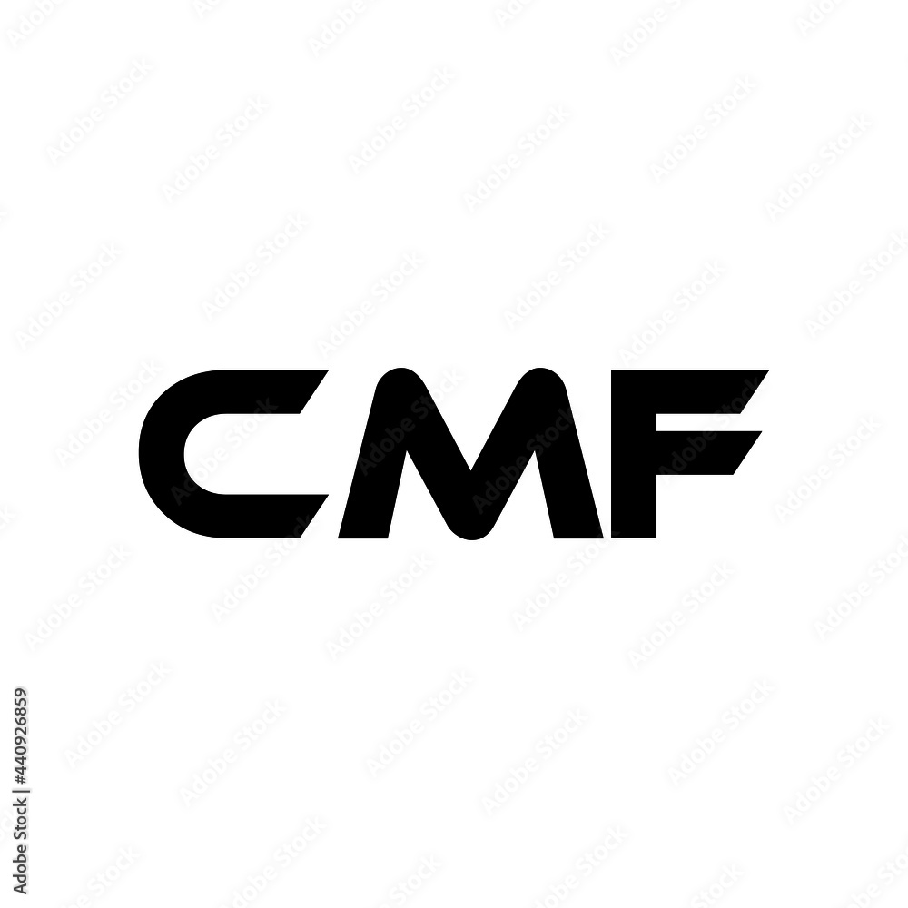 CMF letter logo design with white background in illustrator, vector ...