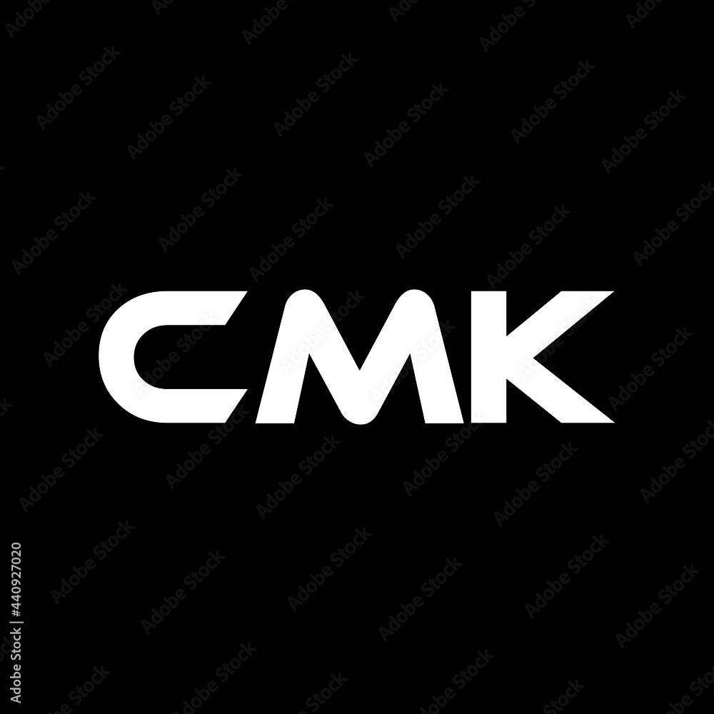 CMK letter logo design with black background in illustrator, vector ...