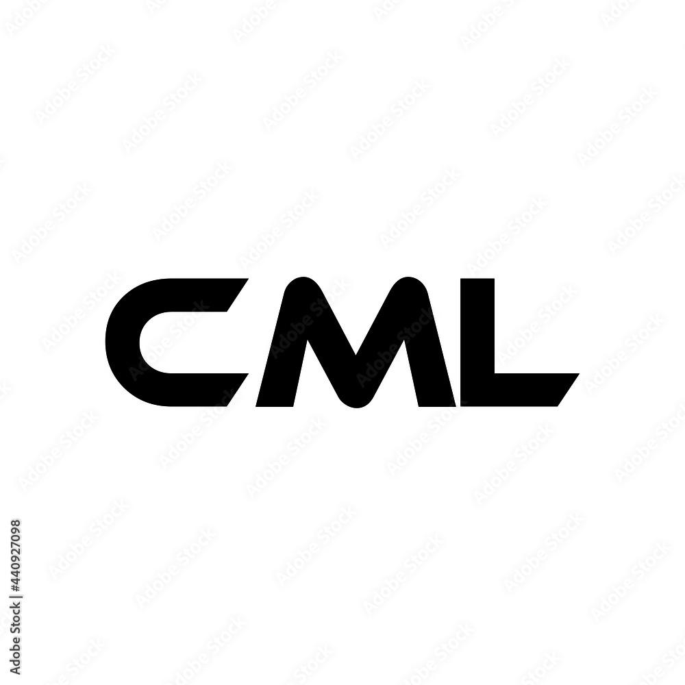 CML letter logo design with white background in illustrator, vector ...