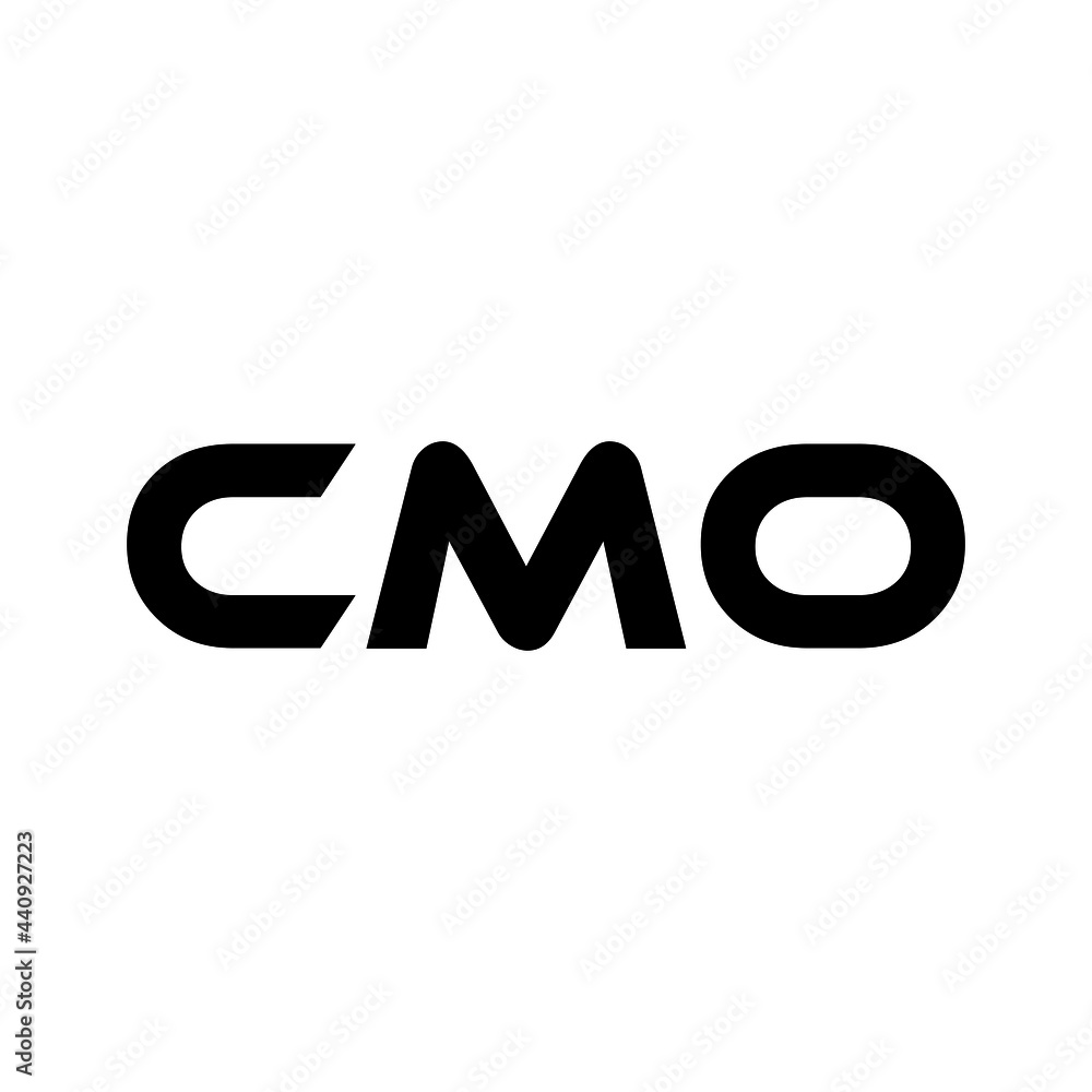 CMO letter logo design with white background in illustrator, vector ...