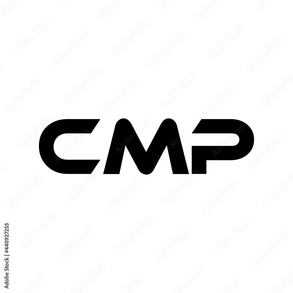 Vecteur Stock CMP letter logo design with white background in ...