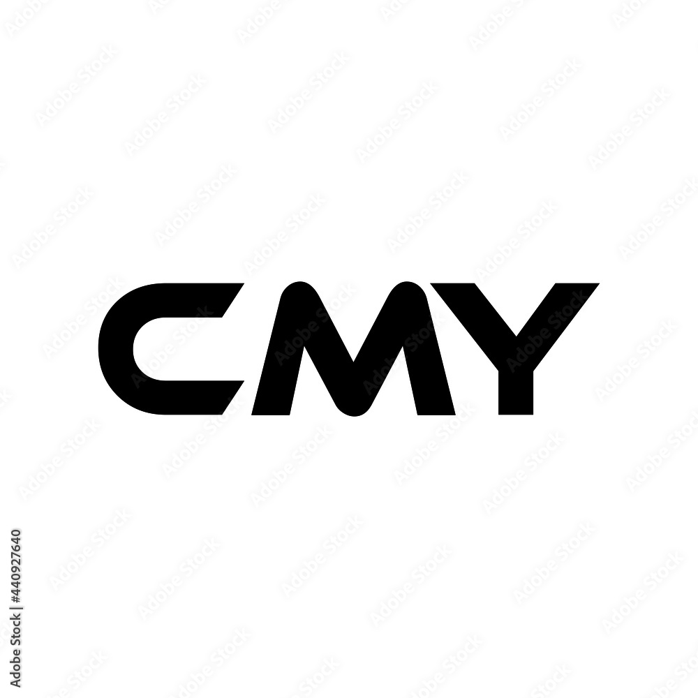 CMY letter logo design with white background in illustrator, vector ...