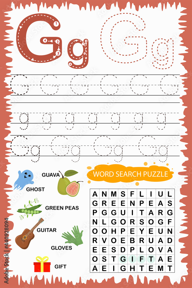 educational worksheet for children learning the English alphabet ...