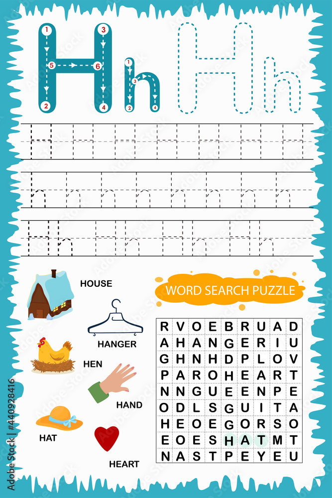 educational worksheet for children learning the English alphabet ...
