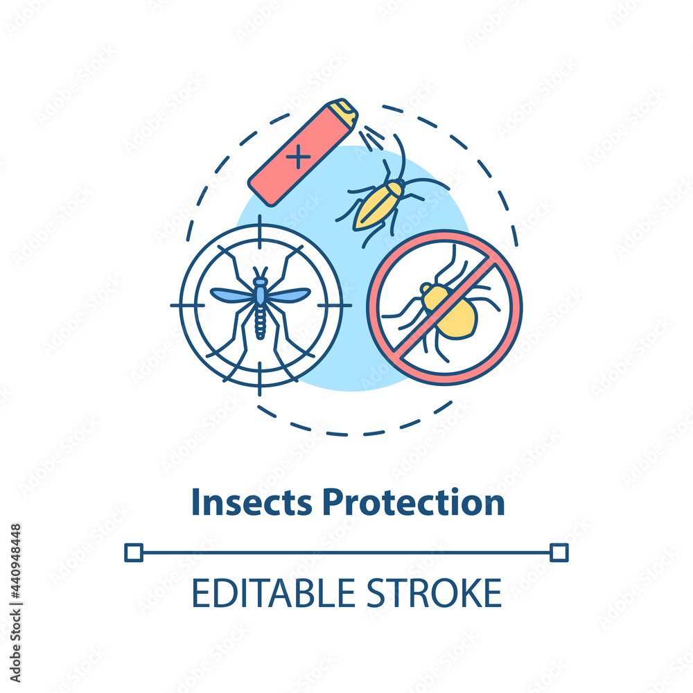 Insects protection concept icon. Summer vacation safety abstract idea ...