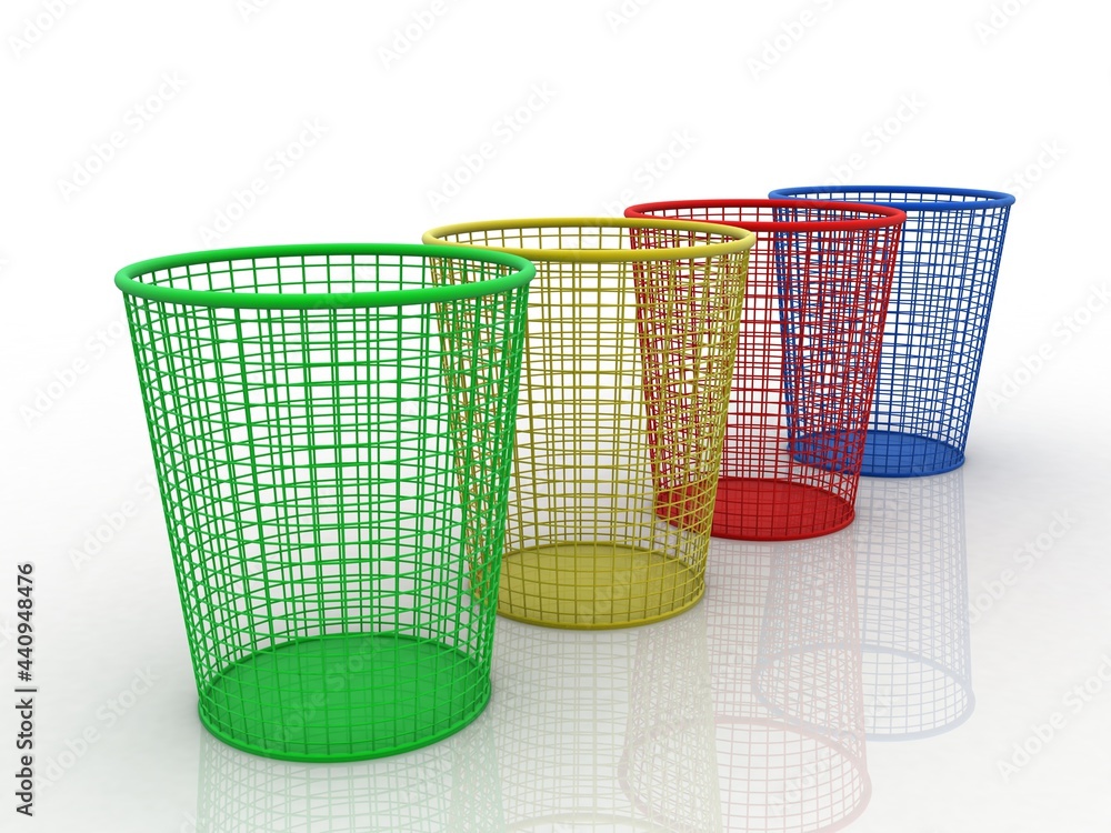 3d rendering dustbin for paper ejection Stock Illustration | Adobe Stock