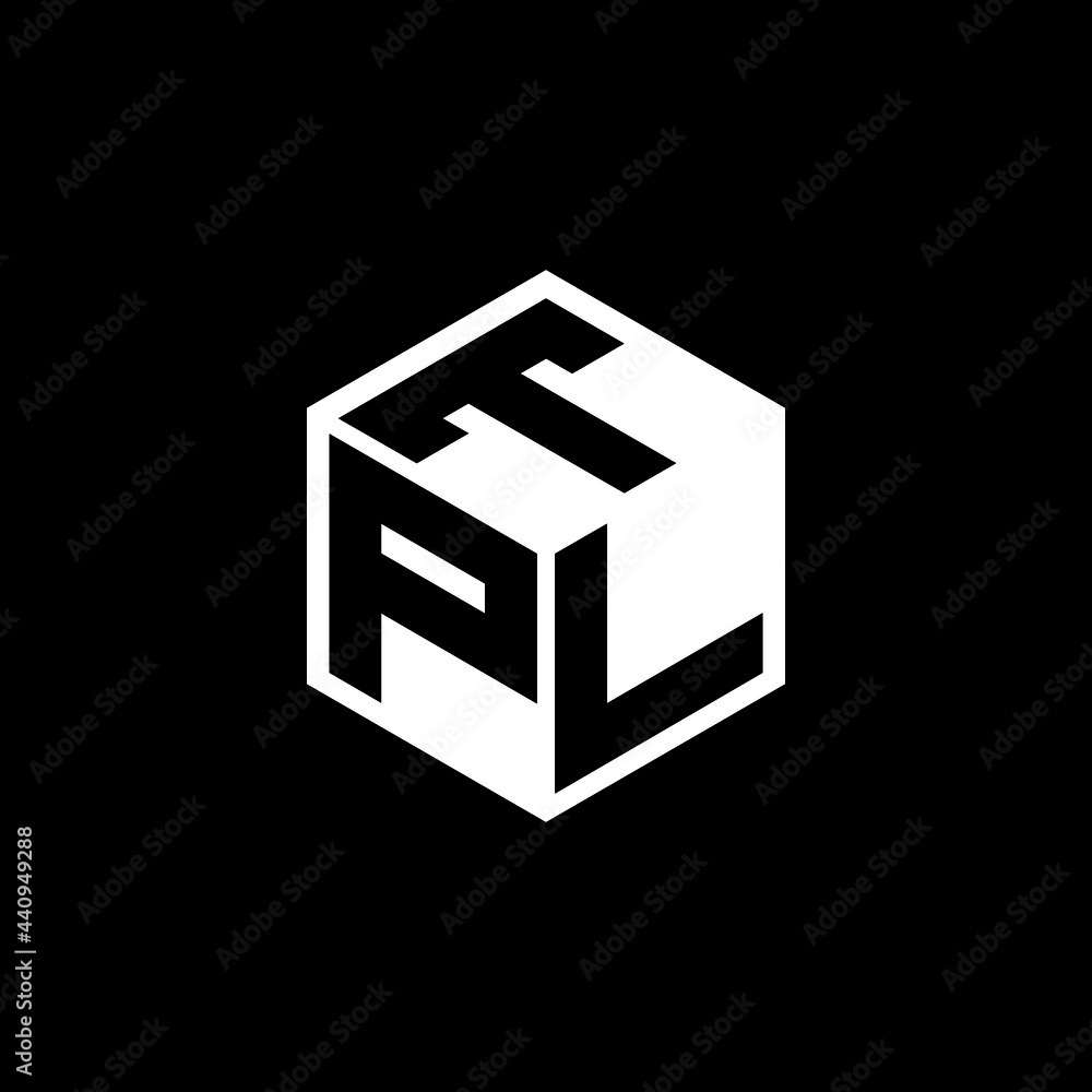 PLT letter logo design with black background in illustrator, vector ...
