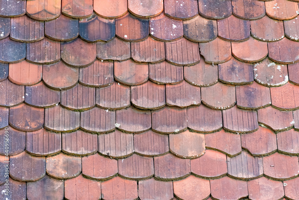 Shingles roof texture background ภาพถ่ายสต็อก | Adobe Stock