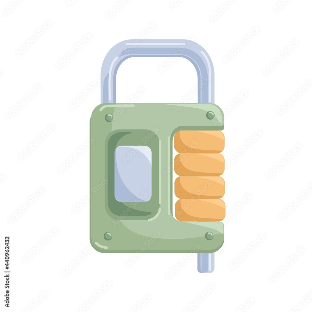 Metal hanging locked padlock with locking pin mechanism and steel ...